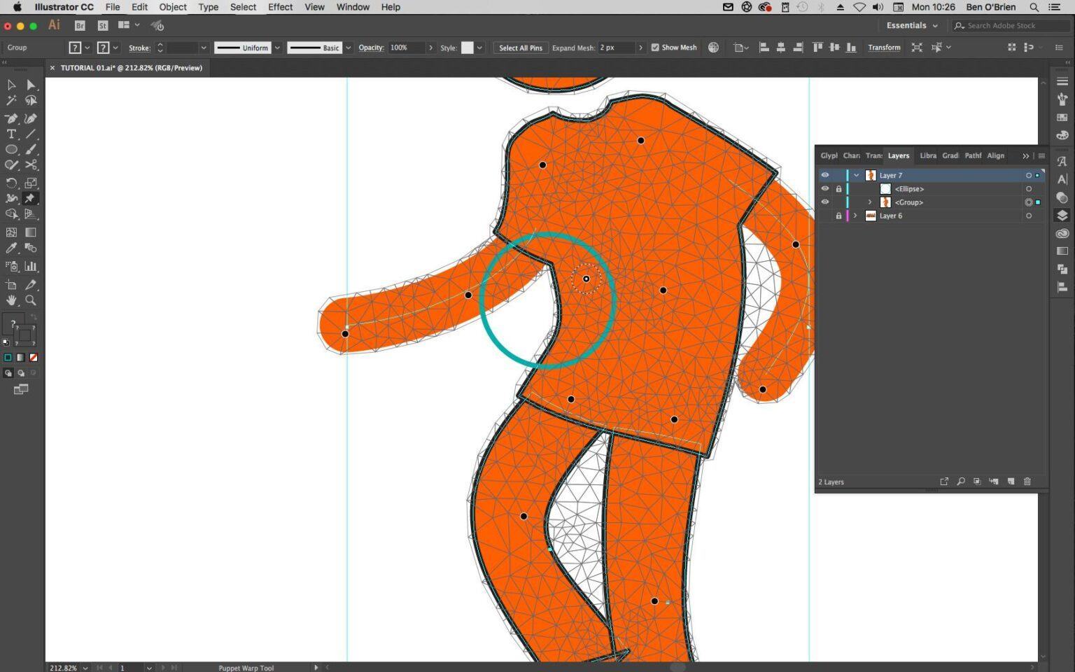 Cách Sử Dụng Công Cụ Puppet Warp Trong Illustrator - GenZ Academy
