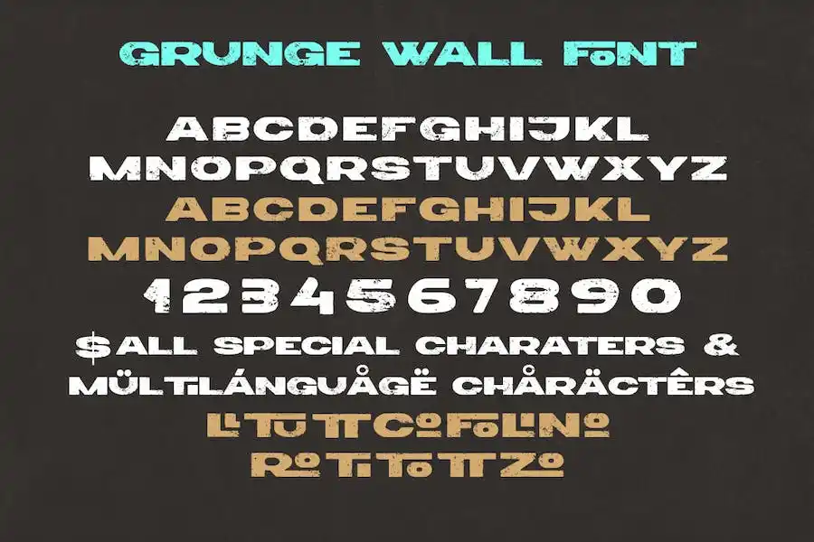 Grunge Wall Wide Font - GenZ Academy