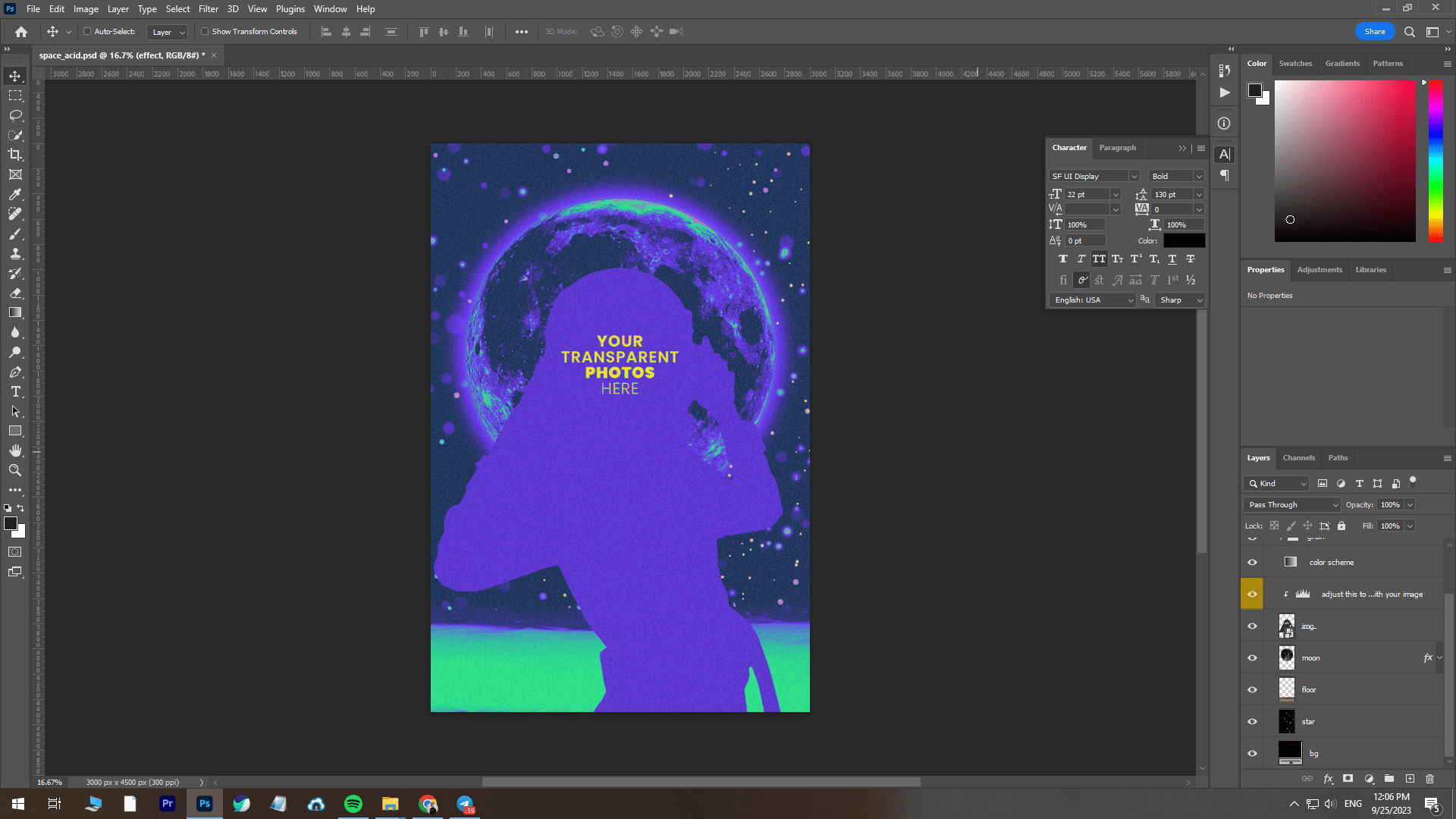 Space Axit - Poster PSD - GenZ Academy