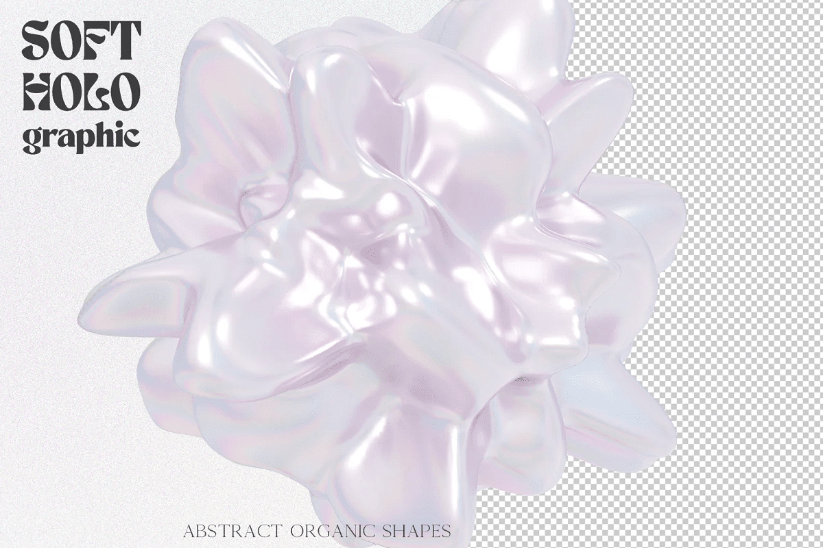 Soft Holo Iridescence 3D Shapes - GenZ Academy