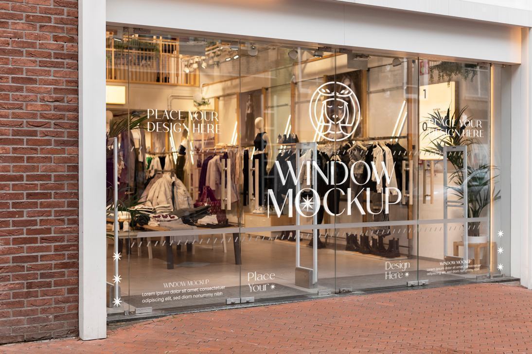 Window Shop Mockup (7 PSD) - GenZ Academy