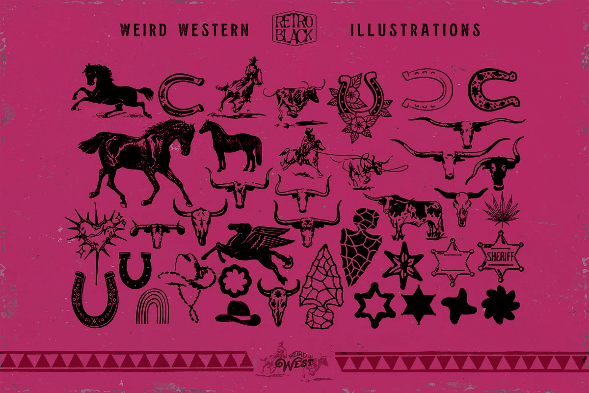 320 Western Icons and Illustrations - GenZ Academy