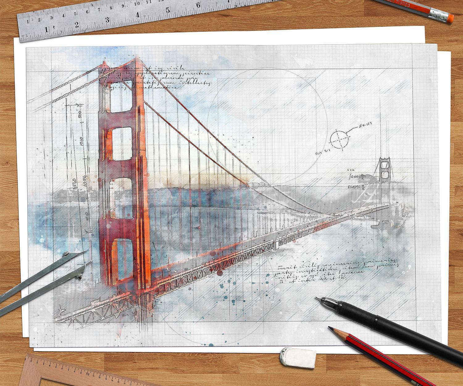 Animated Architecture Sketch and Blueprint Photoshop Action - GenZ Academy