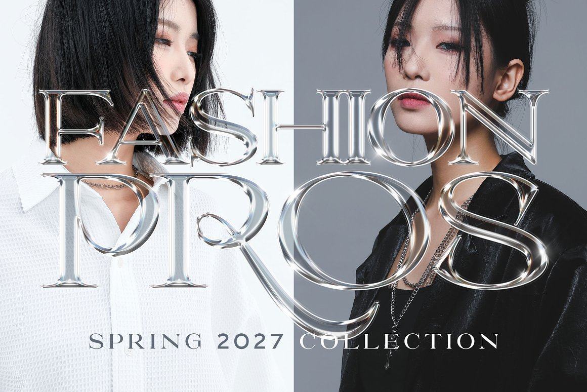 Chrome Text Effects Vol.6 - PSD - GenZ Academy