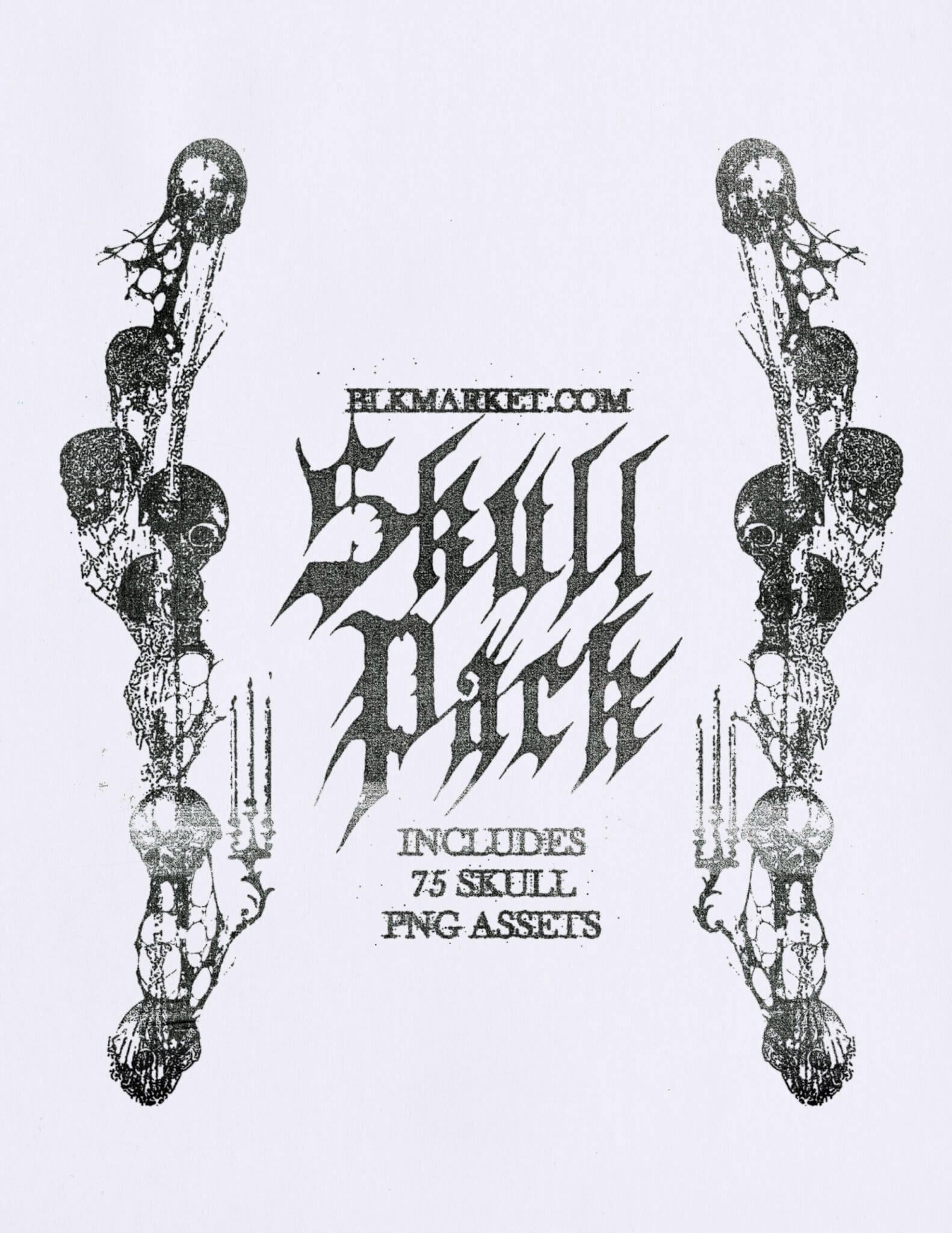 75 cool skull and bone assets for your designs 15$ - GenZ Academy