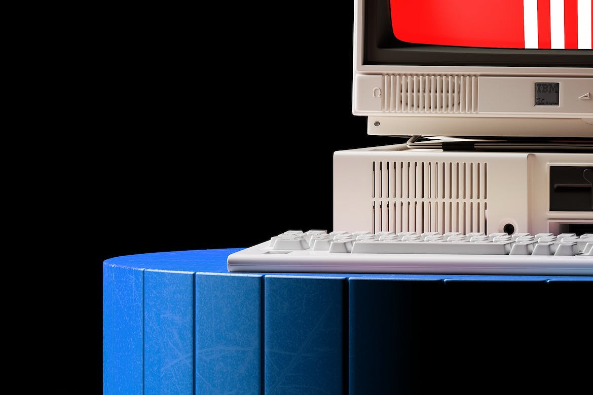 Vintage PC Monitor Screen Mockup - GenZ Academy