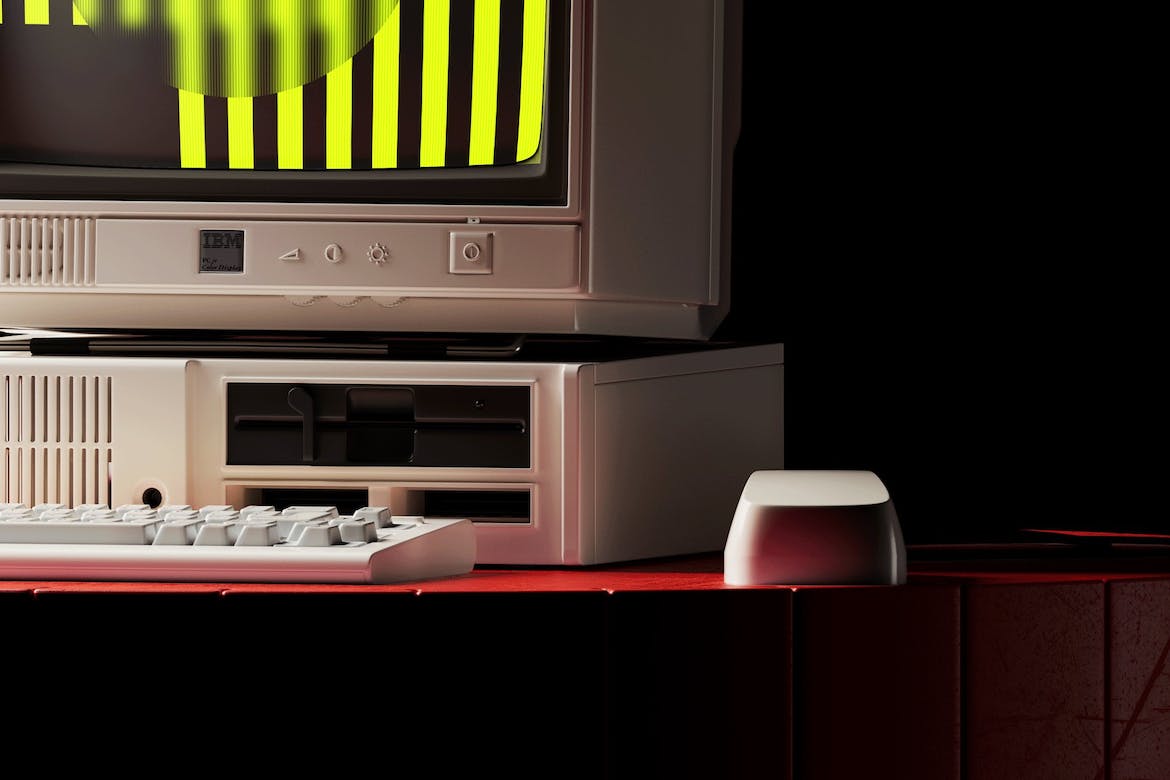 Vintage PC Monitor Screen Mockup - GenZ Academy