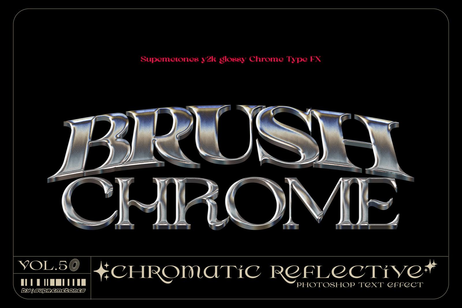 Y2K Glossy Chrome Type FX -Photoshop Text Effects - GenZ Academy