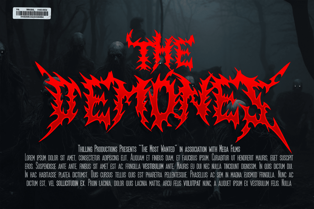 MordeR Metal Horror Font - GenZ Academy