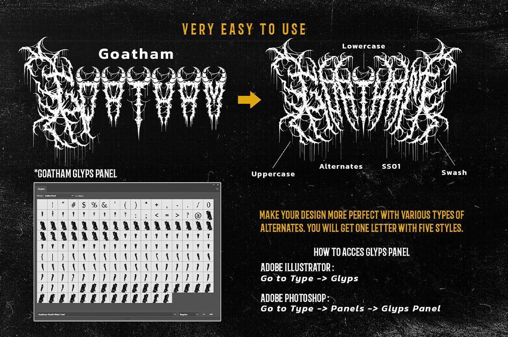 GOATHAM DEATH METAL FONT - GenZ Academy