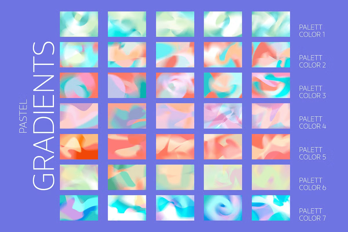 Pastel color gradient collection - GenZ Academy