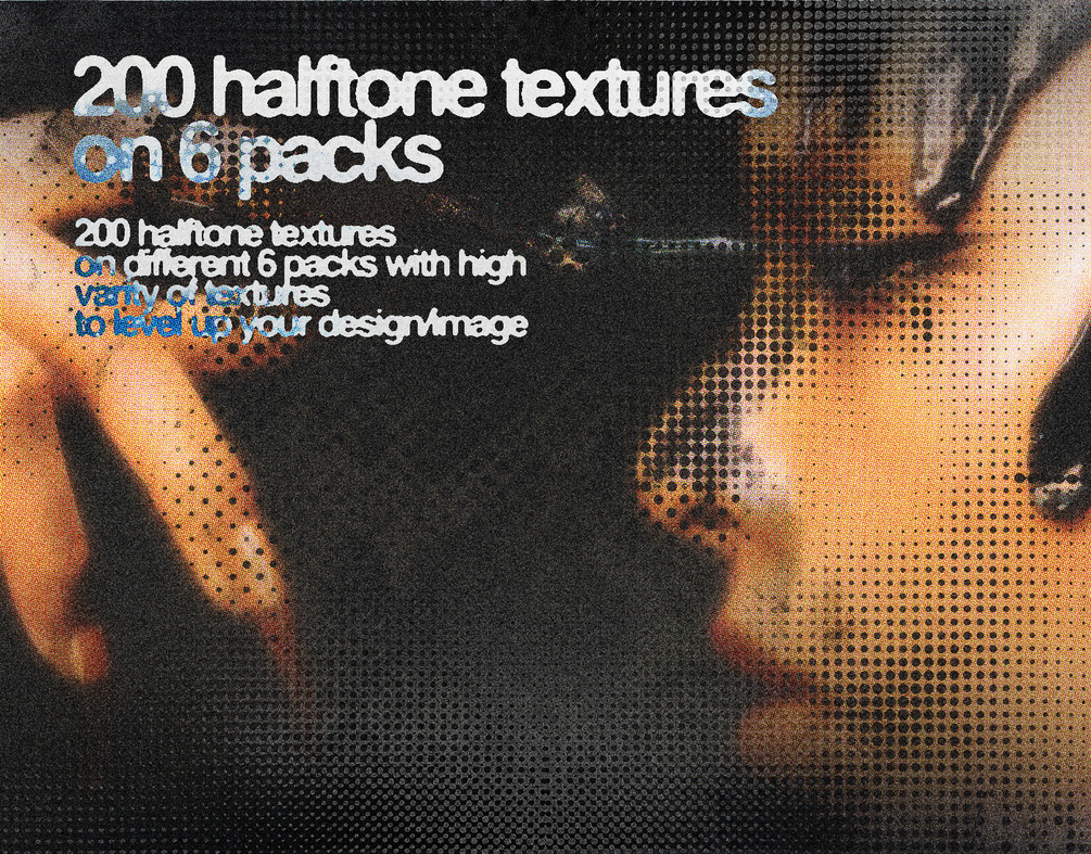Full 200 Halftone Textures Pack V.02 7,9$ - Bộ Kết Cấu Halftone, Chất ...