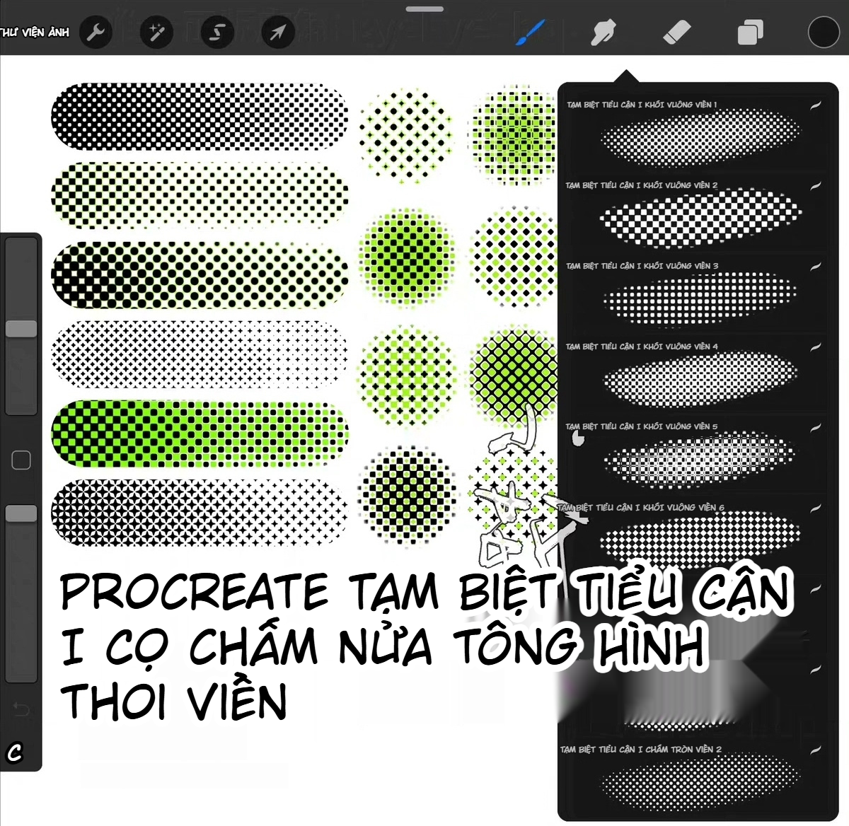 Brush Procreate hiệu ứng halftone truyện tranh - GenZ Academy